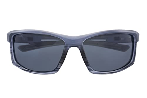 Caterpillar Men's CTS-8015 Polarized Wrap Sunglasses, Matte Navy/Crystal Fade, 62 mm