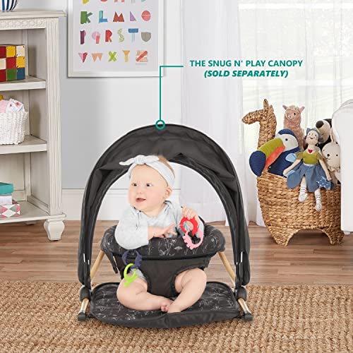 Dream On Me Snug N Play Floor Seat | Baby Seat | Top Notch Safety Features | Padded Baby Floor Seat | Bright Prints | Waterproof Fabric | Folds Flat | Easy to Store & Transport, Black & White