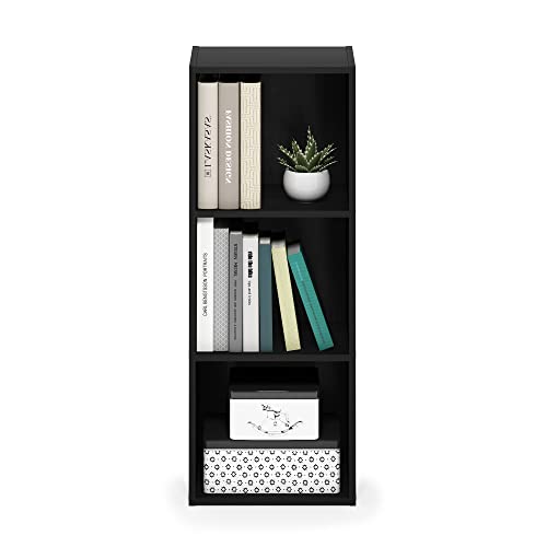 Furinno Pasir 3-Tier No Tool Assembly Open Shelf Bookcase, Blackwood