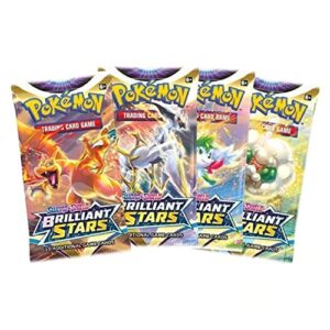 pokemon - brilliant stars - sealed booster pack lot - x4