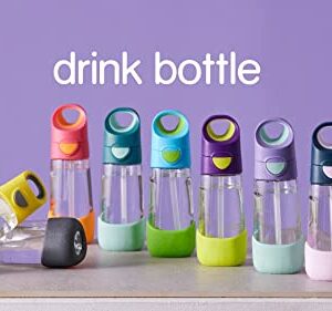 b.box Tritan Drink Bottle for Kids Toddlers, Water Bottle w/Flip Straw and Spill Proof Lid, Cool Modern Child Friendly Design, Best for After Sippy Cup, BPA Free Plastic, 15oz, Lilac Pop