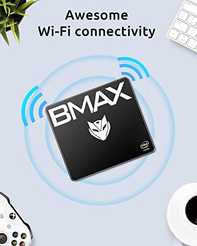 Bmax Mini PC N4020(up to 2.8GHz) 6GB DDR4 128GB eMMC Mini Desktop Computer 4K USB 3.0 x4 HDMI VGA Dual Band WiFi RJ45 BT 4.2 Micro PC Mini Computer