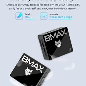 Bmax Mini PC N4020(up to 2.8GHz) 6GB DDR4 128GB eMMC Mini Desktop Computer 4K USB 3.0 x4 HDMI VGA Dual Band WiFi RJ45 BT 4.2 Micro PC Mini Computer