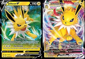 pokemon jolteon v & vmax set - evolving skies 051/203 ultra rare card lot - black star promo swsh151