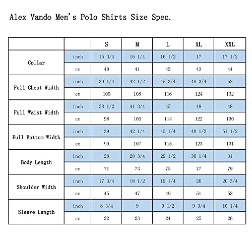 Alex Vando Mens Polo Shirts Short Sleeve Regular Fit Fashion Designed Shirt,Black,XLarge