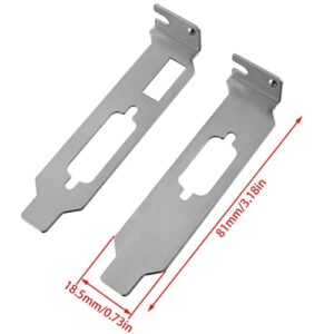 CHENJIN 2Sets Low Profile / Half Height Slot Bracket for HDMI + VGA + DVI ATI Nvidia Video Graphics Card Mini Computer Case