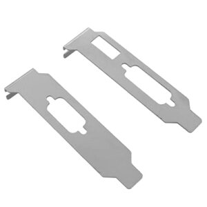 CHENJIN 2Sets Low Profile / Half Height Slot Bracket for HDMI + VGA + DVI ATI Nvidia Video Graphics Card Mini Computer Case