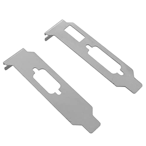 CHENJIN 2Sets Low Profile / Half Height Slot Bracket for HDMI + VGA + DVI ATI Nvidia Video Graphics Card Mini Computer Case