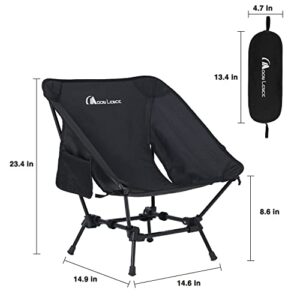 Camping Chairs, 2 Pack Portable Folding Chairs, Ultralight Camp Chair with Carry Bag, Camp Accessories, Outdoor Chairs Foldable Chair for Backpacking, Hiking, Beach, Travel & Picnic, Lawn Chairs, Low