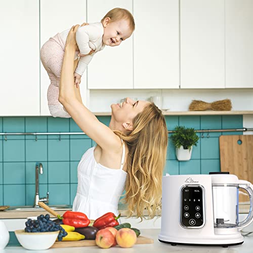 Avec Maman Baby Cuisine 4-in-1 Baby Food Processor - NEW 2023 - Baby Food Blender - Baby Food Steamer - Jar/Bottle Warmer - Bottle Cleaner - Baby Food Maker - BPA-Free & Certified Safe