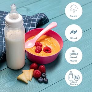 Avec Maman Baby Cuisine 4-in-1 Baby Food Processor - NEW 2023 - Baby Food Blender - Baby Food Steamer - Jar/Bottle Warmer - Bottle Cleaner - Baby Food Maker - BPA-Free & Certified Safe