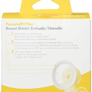 Medela PersonalFit Flex 2 Count Medium 24mm Breast Shields and 2 Count PersonalFit Flex Replacement Connectors, Compatible with Pump in Style MaxFlow.