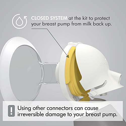 Medela PersonalFit Flex 2 Count Medium 24mm Breast Shields and 2 Count PersonalFit Flex Replacement Connectors, Compatible with Pump in Style MaxFlow.