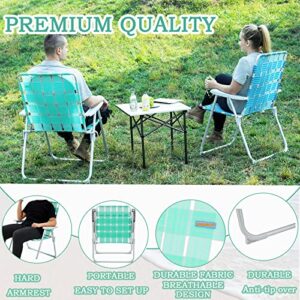 #WEJOY XL Oversized Aluminium Camping Chair Foldable Portable Webbed Lawn Chairs Lightweight Beach Chairs Webbing Beach Chair Off Ground, Outdoor Folding Chair for Concerts, Sports, Painting, Travel