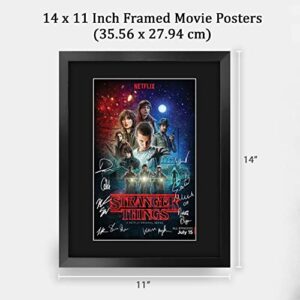 HWC Trading Framed 11" x 14" Print - Stranger Things TV Series Poster The Cast Signed Gift Mounted Printed Autograph Film Gifts Photo Picture Display