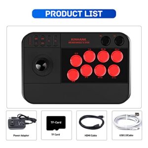 Kinhank Arcade Game Console Built-in 25000+Games, Super Console Arcade Video Game Console S905X3 Chip, 3D Joystick Turbo Function