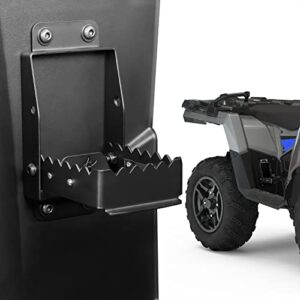 atv passenger foot rest, kemimoto heavy duty atv foot rest for rear passenger comfortable foot pegs 4 wheel universal foldable footrest compatible with polaris sportsman scrambler foreman fourtrax