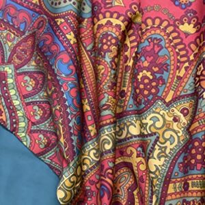 Get Bed Ready Boho Paisley Medallion Duvet Cover Set Traditional Antique Rug Vintage Damask Bohemian Pattern Bedding Elegant Boteh Tapestry Egyptian Cotton (Ruby Red, King)