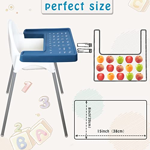 Baby High Chair Placemat for IKEA Antilop High Chair, Silicone Placemat Dishwasher Safe, BPA Free Highchair Tray Accessories for Toddler and Babies