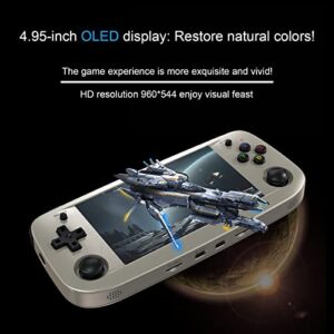 RG503 Handheld Game Console , 4.95 Inch OLED Screen RK3566 Chip Linux System Support 5G WiFi Bluetooth 4.2 Built-in 64G SD Card 4193 Games