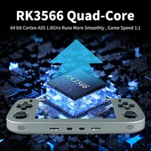 RG503 Handheld Game Console , 4.95 Inch OLED Screen RK3566 Chip Linux System Support 5G WiFi Bluetooth 4.2 Built-in 64G SD Card 4193 Games