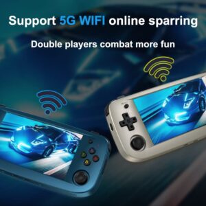 RG503 Handheld Game Console , 4.95 Inch OLED Screen RK3566 Chip Linux System Support 5G WiFi Bluetooth 4.2 Built-in 64G SD Card 4193 Games