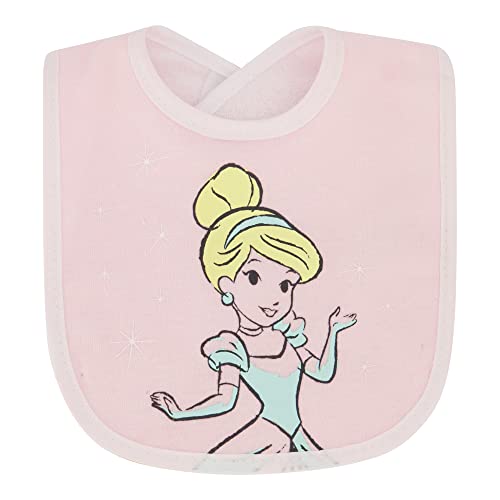 Disney Princess 7-Pack Magical World Baby Bibs, Lightweight Feeding Teething & Drooling Infant and Toddler Cloth Bib