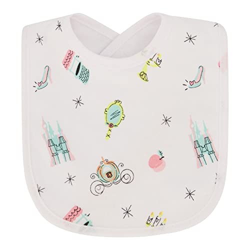 Disney Princess 7-Pack Magical World Baby Bibs, Lightweight Feeding Teething & Drooling Infant and Toddler Cloth Bib