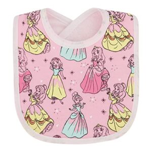 Disney Princess 7-Pack Magical World Baby Bibs, Lightweight Feeding Teething & Drooling Infant and Toddler Cloth Bib