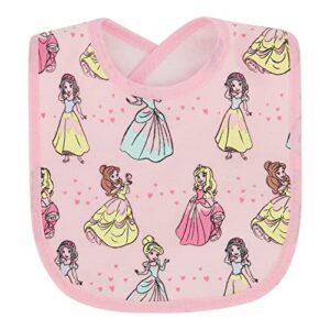 Disney Princess 7-Pack Magical World Baby Bibs, Lightweight Feeding Teething & Drooling Infant and Toddler Cloth Bib