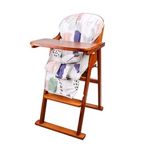 Kocpudu High Chair Pad, High Chair Cushion, Seat Cushion Breathable Pad, Comfortable Seat Belt Design, Cute Pattern, Soft and Comfortable, Baby Sits More Comfortable(Light Print Pattern)