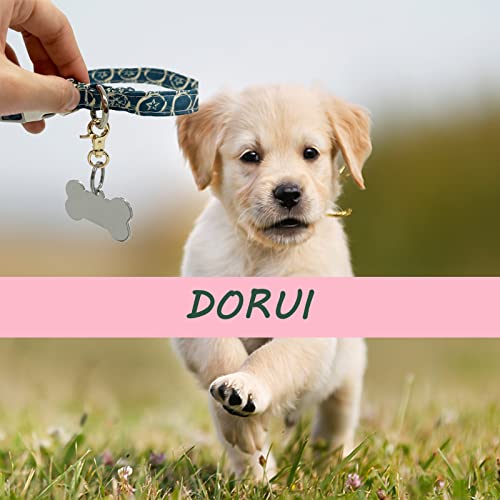 DORUI Dog Tag Clips 2 Pack Easy Change for Pet ID Tag Quick Clips Small Medium Large Dogs and Cats Collars|Gold|