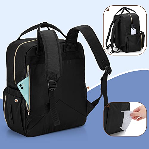 BAFASO Breast Pump Bag with Laptop Sleeve, Breast Pump Backpack Fits for Most Major Breast Pump, Black