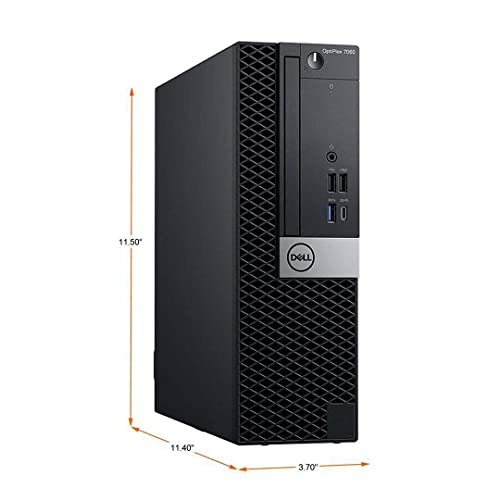 Dell Optiplex 7060 SFF Desktop Computer PC | Intel 8th Gen i7-8700 (6 Core) | 32GB DDR4 Ram 512GB NVMe M.2 SSD | Built-in WiFi & Bluetooth | Windows 11 Pro | Wireless Keyboard & Mouse(Renewed)