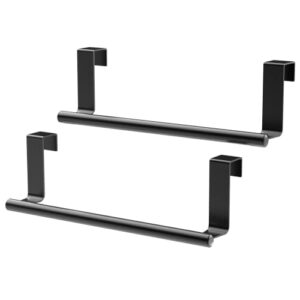 9" over the cabinet towel bar, hand towel and washcloth rack for bathroom and kitchen, 2 pack