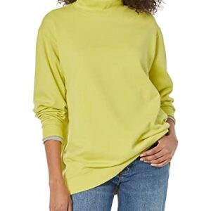 GAP Womens Fleece Mockneck Tunic Shirt, Phosphorus, Large US