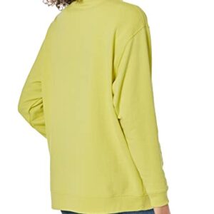 GAP Womens Fleece Mockneck Tunic Shirt, Phosphorus, Large US