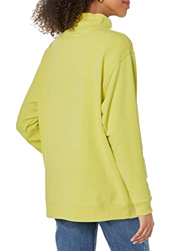 GAP Womens Fleece Mockneck Tunic Shirt, Phosphorus, Large US