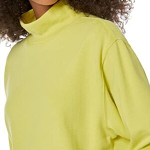 GAP Womens Fleece Mockneck Tunic Shirt, Phosphorus, Large US