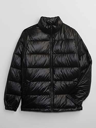 GAP Mens Midweight Puffer, True Black, X-Small US