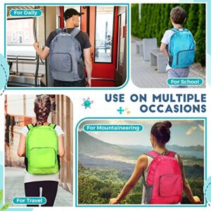 Eccliy 50 Pack Backpacks in Bulk 17 Inches Back Pack for Boys Girls Basic Backpack Lightweight Student Outdoor Travel School Bookbags (5 Colors)