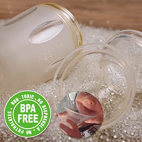 haakaa Gen.3 Silicone Breast Pump 8oz/250ml | Upgraded Detachable Manual Breast Pump and Bottle Design | Multi-Purpose Use with haakaa Attachments, Color: Grey