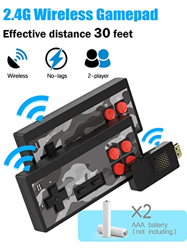 Fadist Retro Game Console, Built in 1800+ Classic Games, 4K HD Output Video Game Console, with 2 Classic Controller, Plug and Play Games Console, Ideal Gift for Kids, Adult, Friend, Lover