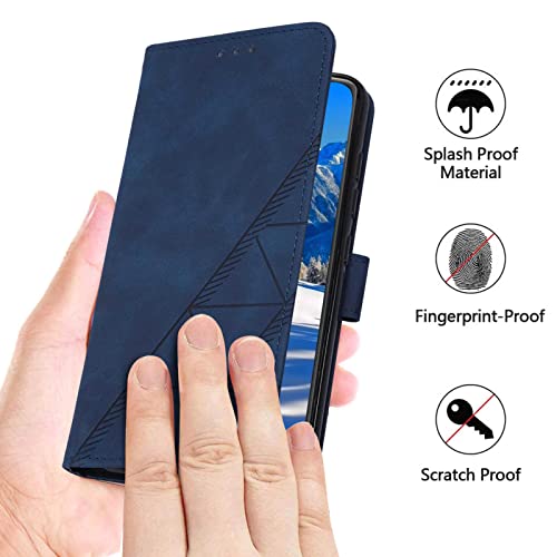 A03s Case Wallet,for Galaxy A03s Case,[Kickstand][Wrist Strap][Card Holder Slots] TPU Interior Protective for Samsung A03s Case,PU Leather Folio Flip Cover for Samsung Galaxy A03s Case (Blue)