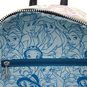 Loungefly Disney Princesses Allover Print Womens Double Strap Shoulder Bag Purse