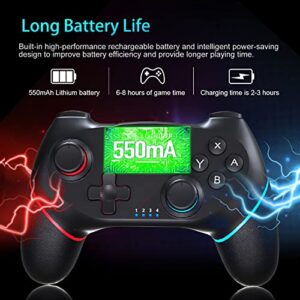 YUYIU 【Upgraded】 Switch Controller Switch Pro Controller-Switch Remote Gamepad Joystick for Nintendo Switch/Switch Lite/Switch OLED，Pro Controller Switch Dual Vibration Turbo with Charging Cable