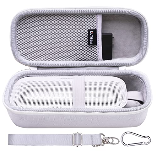 LTGEM Case for Bose Soundlink Flex Bluetooth Portable Speaker,Hard Storage Travel Protective Carrying Bag,White