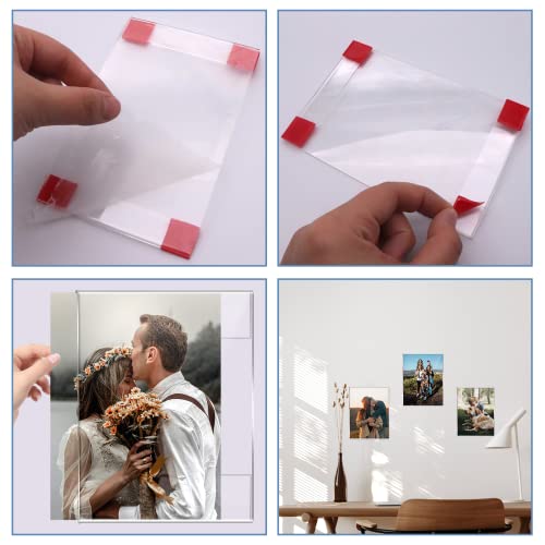 DZZ 12 PCS Picture Frame, 4x6 Clear Acrylic Picture Frames and 6x4 Picture Frame Each Size 6 PCS