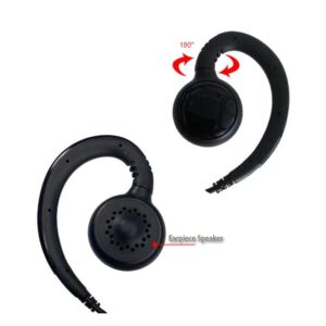 MONICONA C Shape Ear Hook Earphone Headset PTT Mic Earpiece for Motorola Radios CLP1010 CLP1040 CLP1060 CLP446 Replace for HKLN4602 HKLN4455