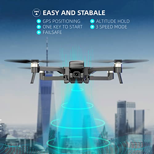 Cheerwing 2-Axis Gimbal GPS Drone with 4K EIS Camera for Adults Beginner, U38S Foldable 5G FPV Drone Quadcopter with Brushless Motor, Smart Return Home, Follow Me, Waypoint Flight